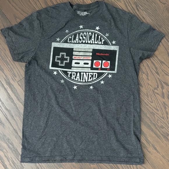 Nintendo | Shirts | Nintendo Classically Trained Tshirt Dark Gray ...